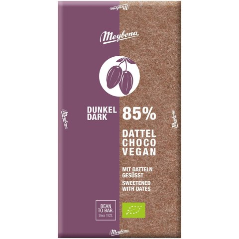 TABLICZKA KAKAOWA 85 % SŁODZONA DAKTYLAMI BIO 80 g - MEYBONA - Ekoidea